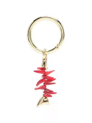 Benedetta Bruzziches Coral Charm Keyring - Gold