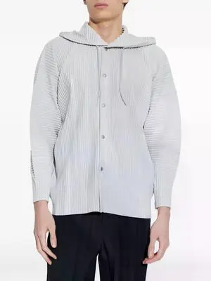 Issey Miyake Hooded Pleated Jacket - Grey