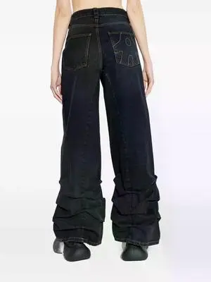 AVAVAV Straight Leg Jeans With Ruched Hem
