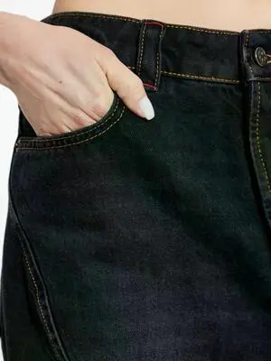 AVAVAV Straight Leg Jeans With Ruched Hem