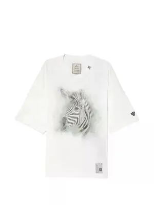 Mihara Yasuhiro Zebra-print T-shirt - White