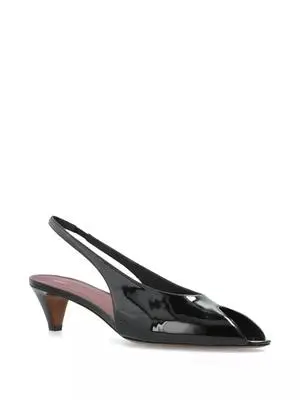 NEOUS Hamal Peep-toe Slingback Pumps - Black