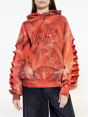 AVAVAV Laser-cut Logo Hoodie - Orange