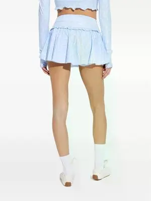 LoveShackFancy Bow-printed Ruffled Skirt