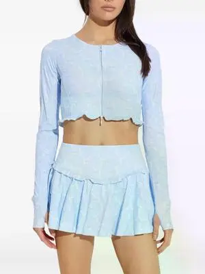 LoveShackFancy Laudie Ruffle Long-sleeve Top