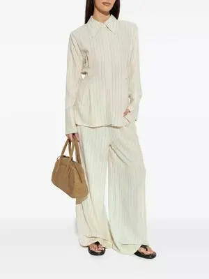 GESTUZ Pinstripe Wide Leg Trousers
