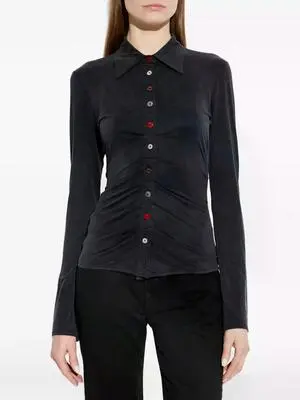 AVAVAV Buttoned Long-sleeve Shirt - Black