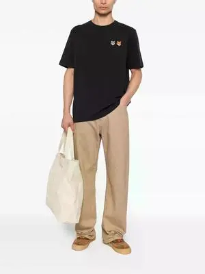 Maison Kitsuné Double Bold Fox Head Appliqué T-shirt