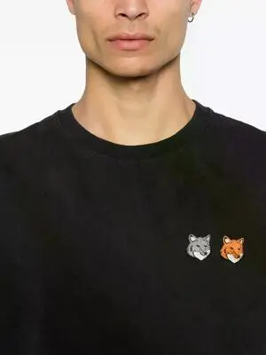Maison Kitsuné Double Bold Fox Head Appliqué T-shirt