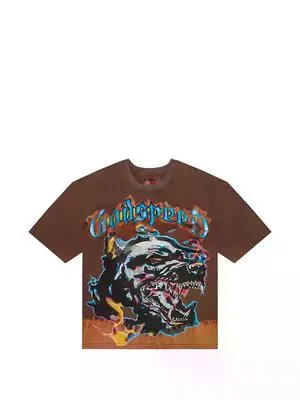 GODSPEED Off The Leash Graphic-print T-shirt - Brown