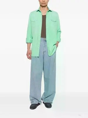 SARTORIO NAPOLI Texas Chest-pocket Shirt - Green