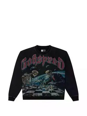 GODSPEED Checkmate Crew-neck Sweatshirt - Black