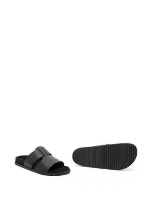 Dolce & Gabbana Leather Slip-on Sandals - Black