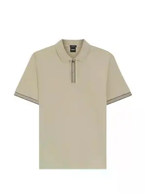 BOSS Striped-detail Cotton Polo Shirt