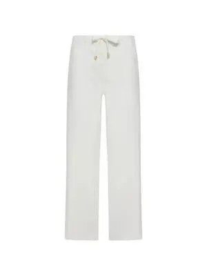 Max Mara Drawstring Palazzo Pants - White