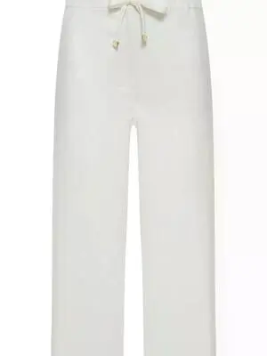 Max Mara Drawstring Palazzo Pants - White