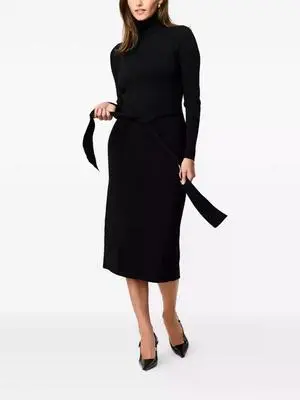 TOCCIN Logan Turtleneck Tie Dress - Black