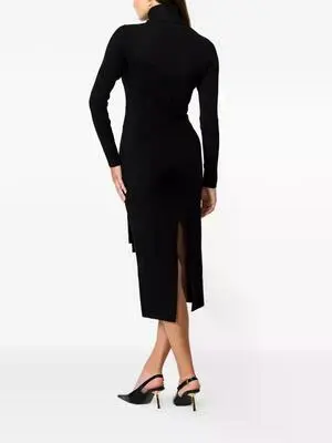 TOCCIN Logan Turtleneck Tie Dress - Black