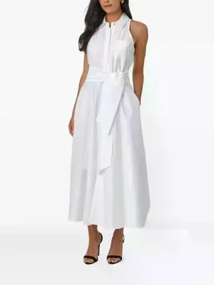TOCCIN Chelsea Tie-front Shirt Dress - White