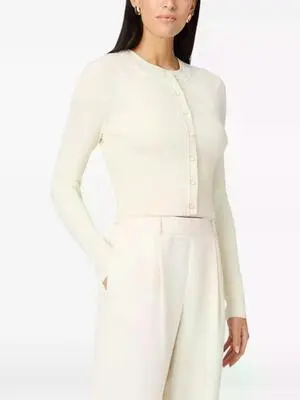 TOCCIN Zoe Ribbed Slim-fit Cardigan - Neutrals