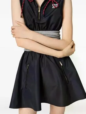 Miu Miu Technical Fabric Flared Dress - Blue