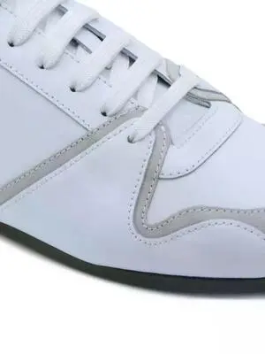 Moschino Panelled Lace-up Sneakers - White