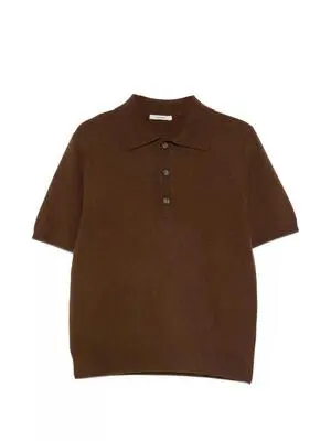 ENTIRE STUDIOS Buttoned Short-sleeve Polo Shirt - Brown