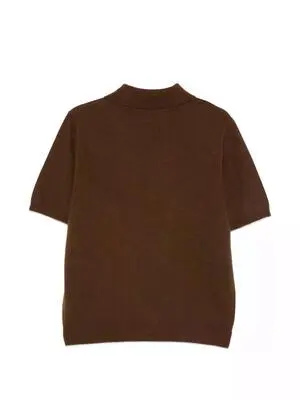 ENTIRE STUDIOS Buttoned Short-sleeve Polo Shirt - Brown