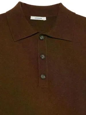 ENTIRE STUDIOS Buttoned Short-sleeve Polo Shirt - Brown