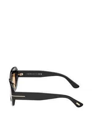 TOM FORD Geometric Frame Sunglasses - Brown