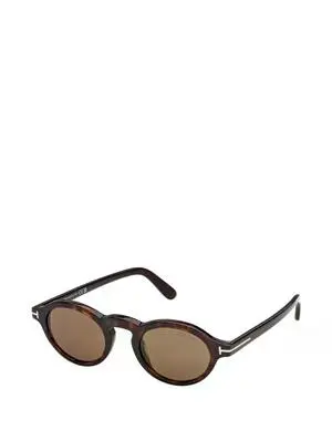 TOM FORD Round Frame Sunglasses - Brown