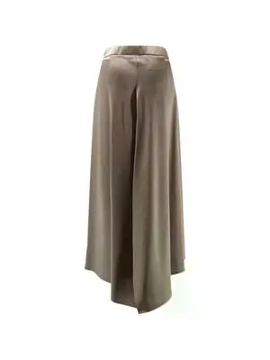 ALYSI Asymmetrical-hem Maxi Skirt - Brown