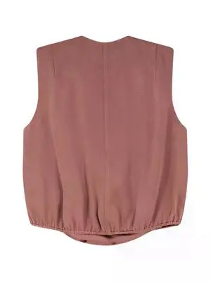 ALYSI V-neck Satin Top - Pink