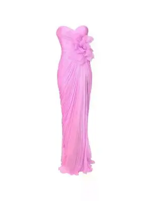 IRIS SERBAN Sisi Floral Strapless Maxi Dress