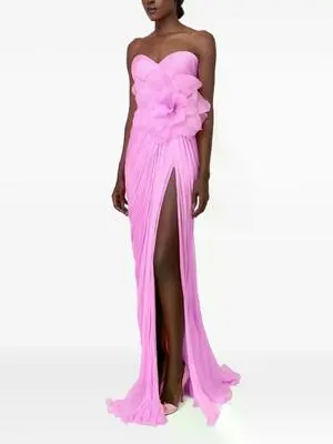 IRIS SERBAN Sisi Floral Strapless Maxi Dress