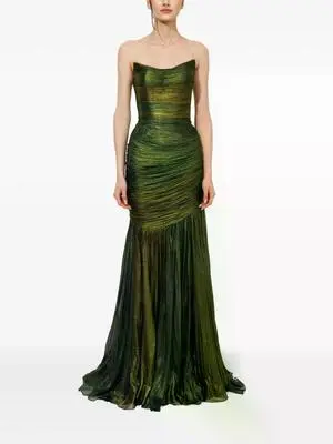 IRIS SERBAN Kim Strapless Maxi Dress
