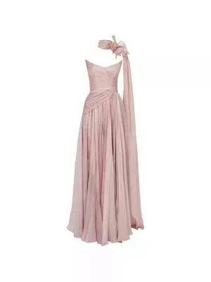 IRIS SERBAN Anette Flower-embellished Maxi Dress