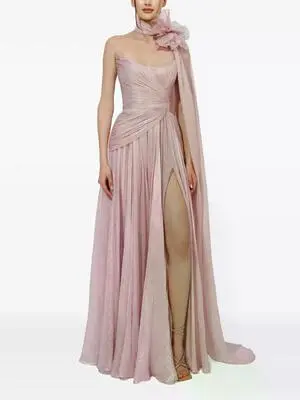 IRIS SERBAN Anette Flower-embellished Maxi Dress