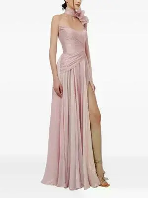 IRIS SERBAN Anette Flower-embellished Maxi Dress