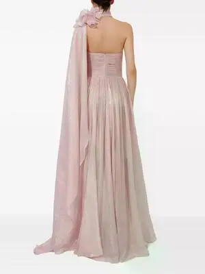 IRIS SERBAN Anette Flower-embellished Maxi Dress