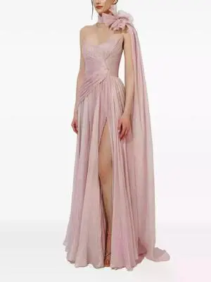 IRIS SERBAN Anette Flower-embellished Maxi Dress