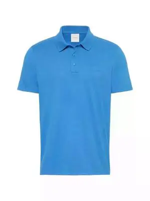 Calvin Klein Buttoned Short-sleeve Polo Shirt - Blue