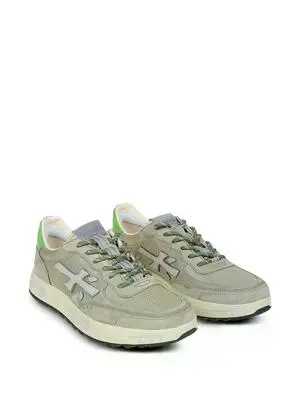 Premiata Nous Panelled Logo-detail Sneakers - Grey