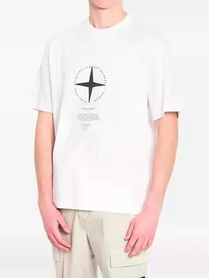 Stone Island Printed Crew Neck T-shirt - White