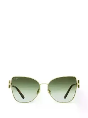 FERRAGAMO Butterfly-frame Sunglasses - Gold