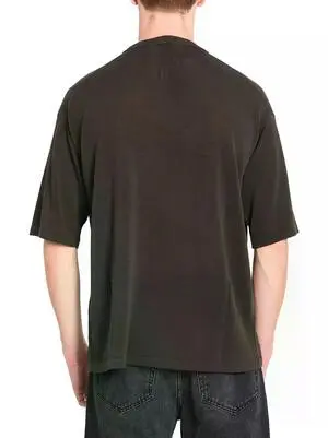 ROBERTO COLLINA Ribbed Crew Neck T-shirt - Brown
