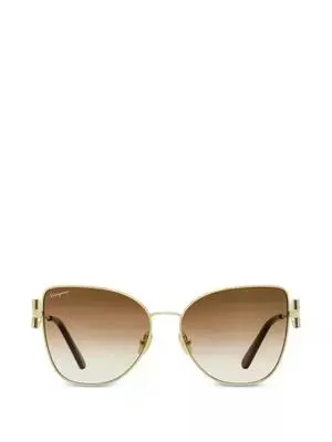 FERRAGAMO Butterfly-frame Sunglasses - Gold