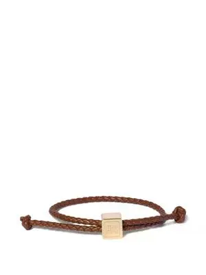 Miu Miu Miu Miu Leather Bracelet With Gold Clasp Gold