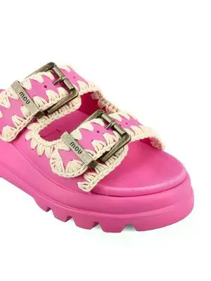 Mou Eva Buckle Sandals - Pink