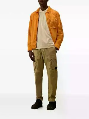 C.P. COMPANY Buttoned Logo-detail Polo Shirt - Yellow